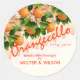 Modern Orangecello Orange Classic Round Sticker | Zazzle