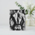 Modern Original Art Bodybuilder In Tight Jean Cool Postcard | Zazzle