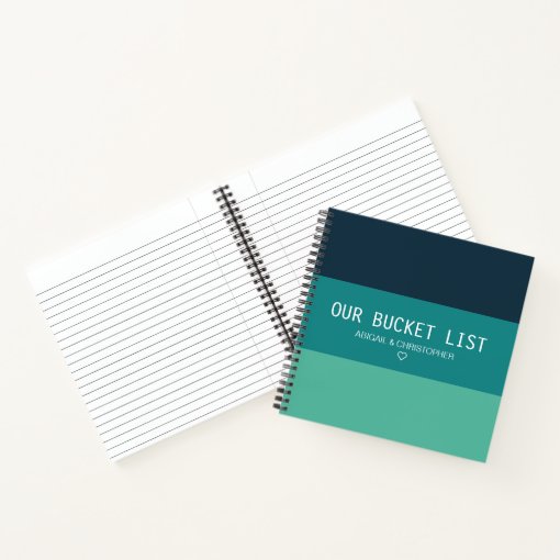 Modern Our Bucket List Couple Keepsake Journal | Zazzle