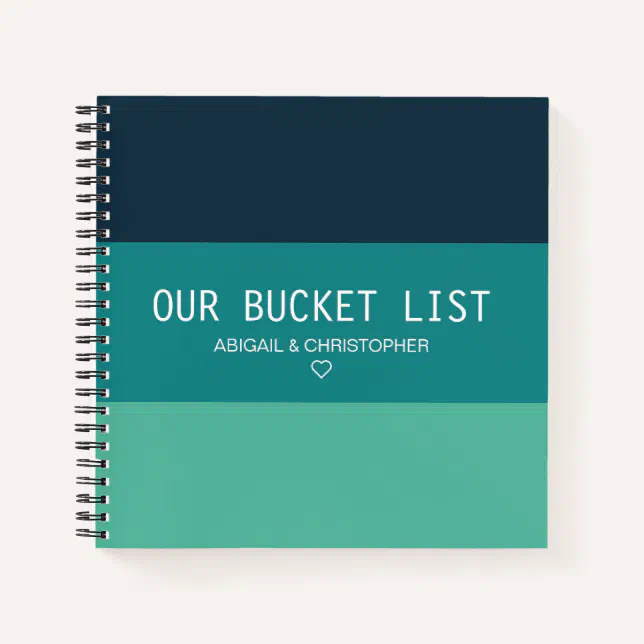 Modern Our Bucket List Couple Keepsake Journal | Zazzle