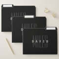 Modern Overlapping Name & Surname File Folder | Zazzle