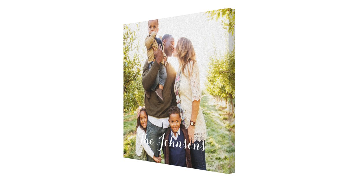 Modern Overlay Custom Photo Canvas | Zazzle