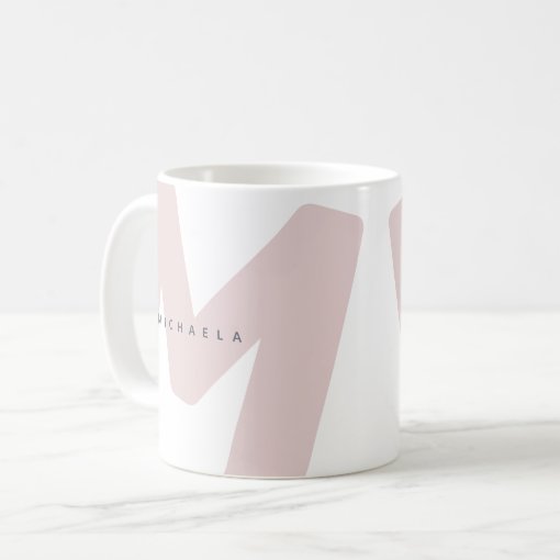 Modern Oversized Monogrammed Initial And Name Coffee Mug Zazzle