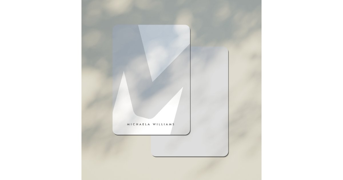Modern Oversized Monogrammed Initial And Name Note Card Zazzle