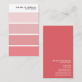 Modern Paint Color Strip | Interior Designer Business Card | Zazzle