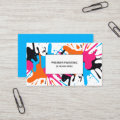 Modern Paint Splatter Business Card | Zazzle