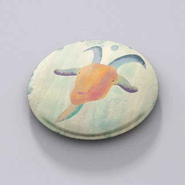 Modern Painted Goat Illustration Button | Zazzle