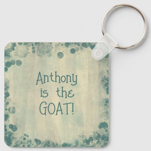 Modern Painted Goat Illustration Personalized Keychain | Zazzle