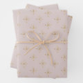 Modern Pale Blush Pink | Gold Star Wrapping Paper Sheets | Zazzle