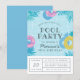 Modern Palm Leaves & Pineapple Pool Birthday Party Invitation | Zazzle