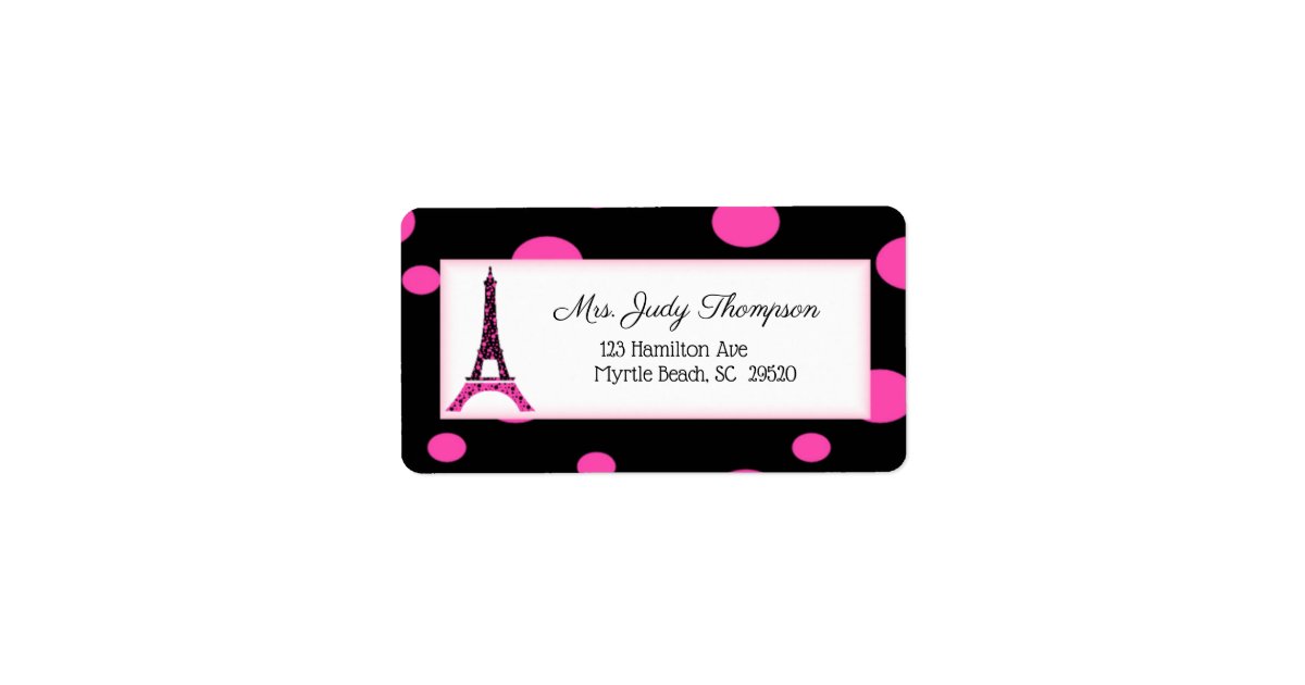 Modern Paris France Eiffel Tower Address Labels | Zazzle