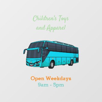 Modern passenger bus cartoon illustration window cling | Zazzle