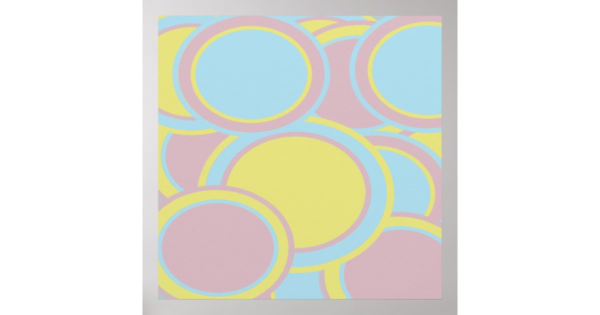 Modern Pastel Abstract Painting Poster | Zazzle