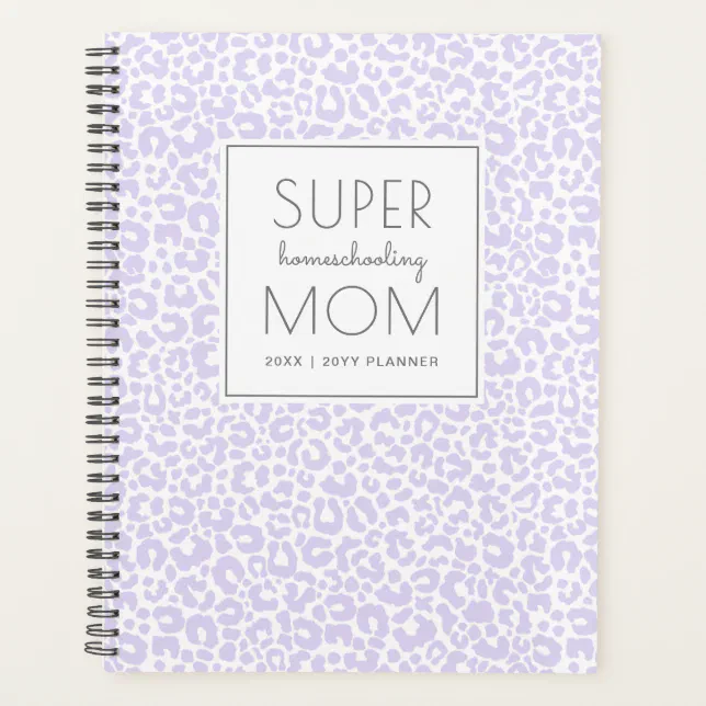 Modern Pastel Leopard Print Pattern Purple Planner | Zazzle
