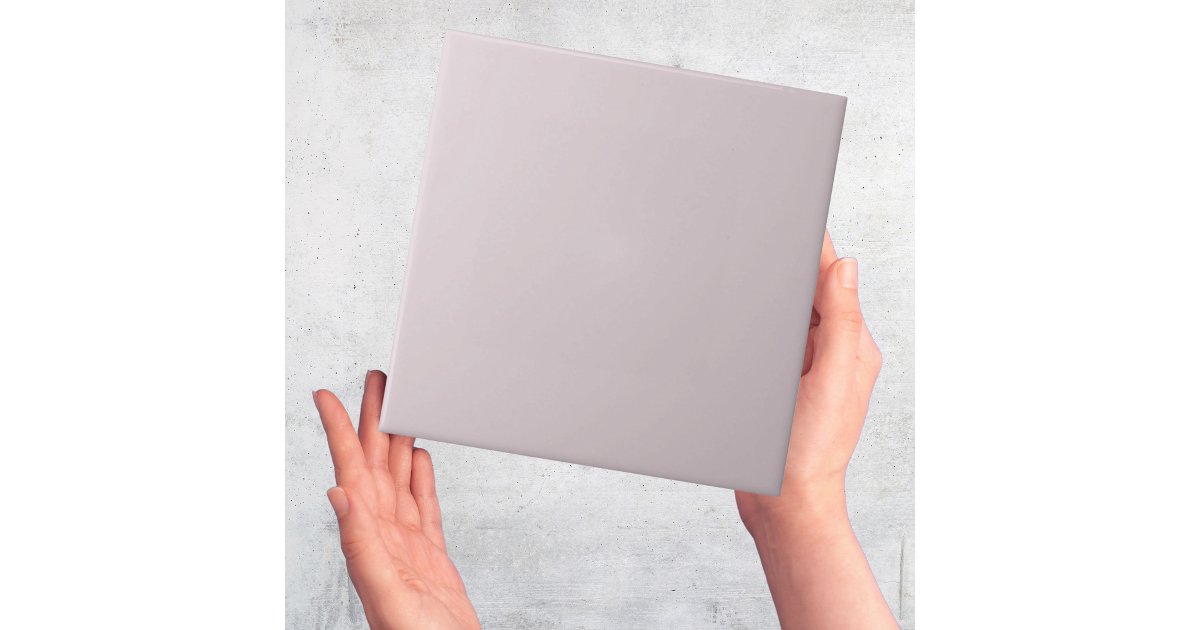 Modern Pastel Light Purple Gray Simple Solid Color Ceramic Tile | Zazzle