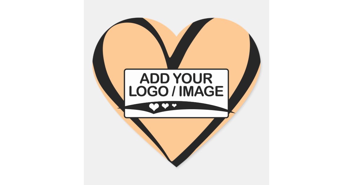 Modern Pastel Peach Calligraphy Heart Box Seal | Zazzle