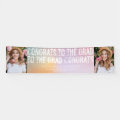 Modern pastel rainbow multi photo graduation party banner | Zazzle