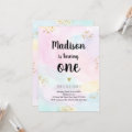 Modern Pastel Rainbow Watercolor Birthday Invitation | Zazzle