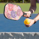Modern Pastel Rose Monogram Pickleball Paddle | Zazzle