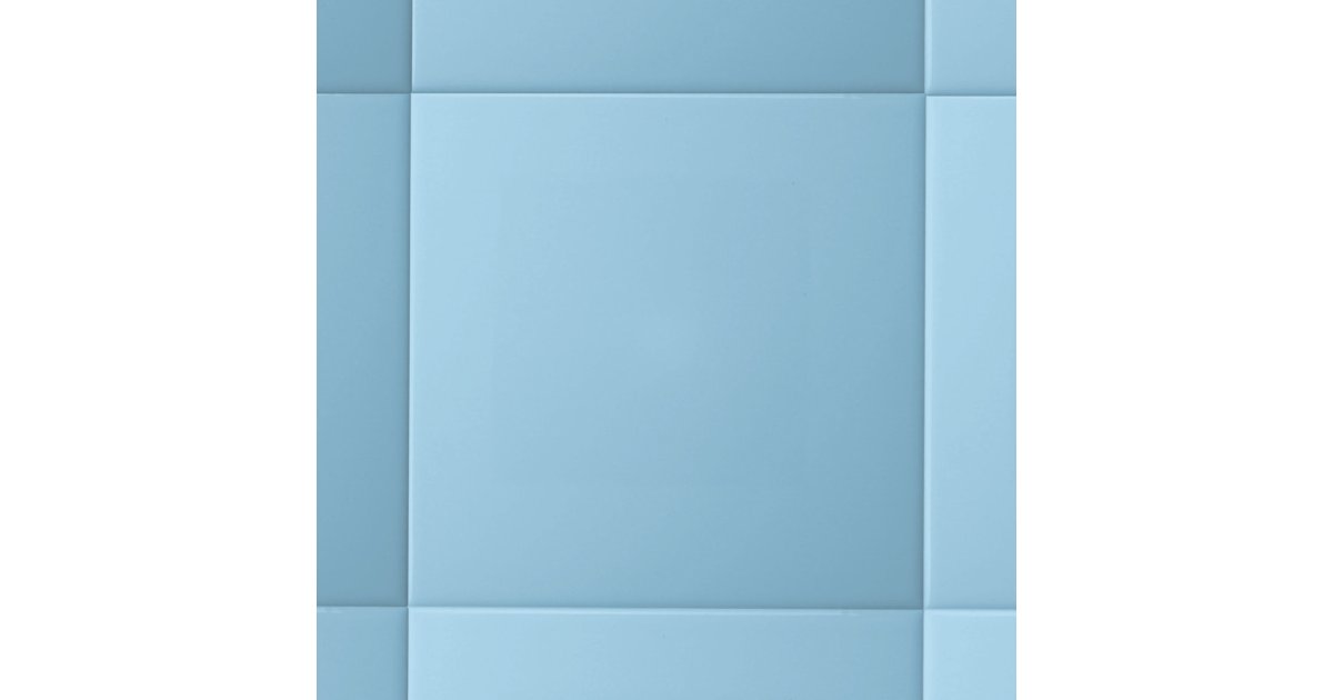 Modern Pastel Solid Color Baby Blue Ceramic Tile | Zazzle
