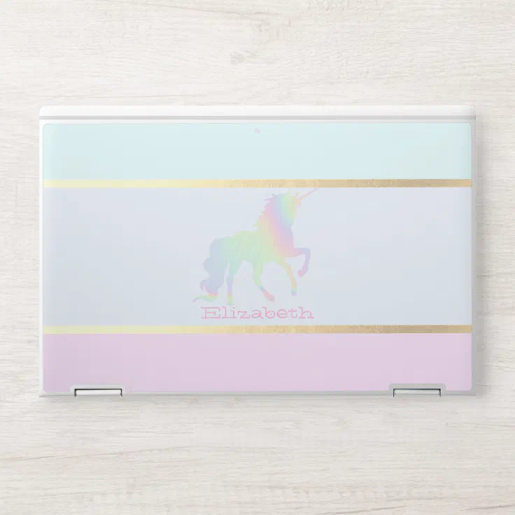 Modern Pastel Striped - Personalized HP Laptop Skin | Zazzle