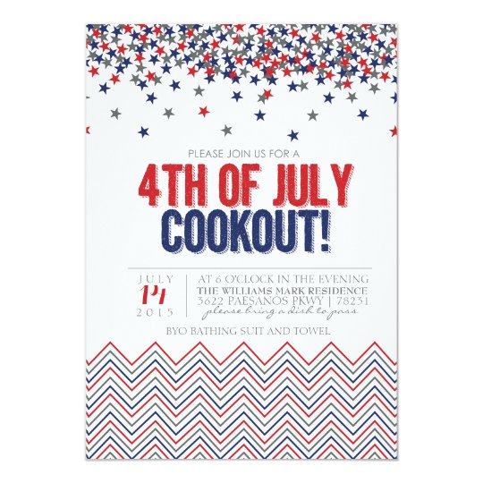 American Colors Photo Patriotic Invitation | Zazzle.com