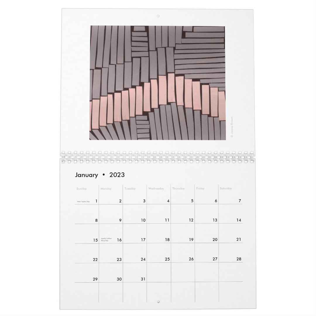 modern pattern calendar | Zazzle
