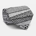 Modern pattern in black and white, chic neck tie | Zazzle