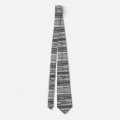 Modern pattern in black and white, chic neck tie | Zazzle