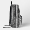 Modern pattern in black and white, Monogram Printed Backpack | Zazzle