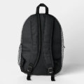 Modern pattern in black and white, Monogram Printed Backpack | Zazzle