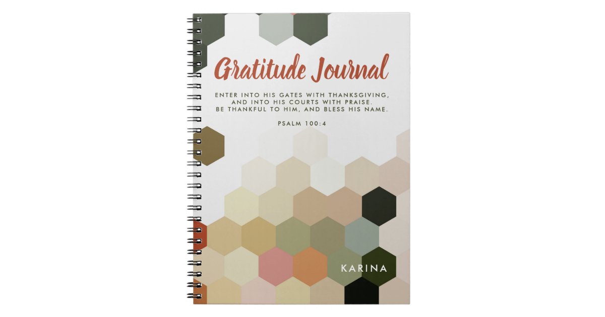 Modern Pattern Scripture Gratitude Journal | Zazzle