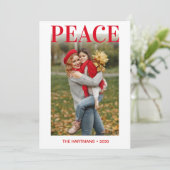 Modern Peace 3 Photo Holiday Card | Zazzle