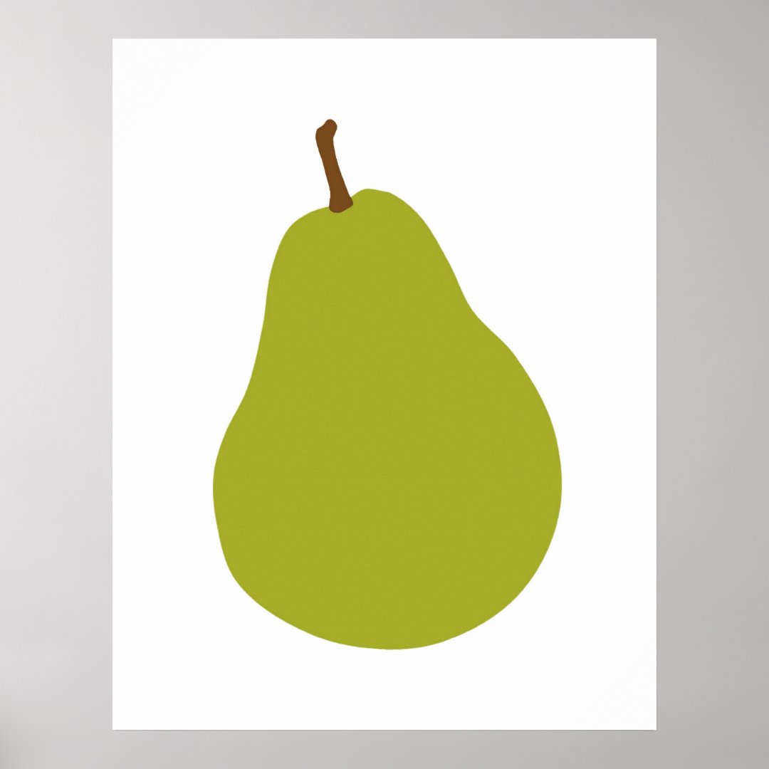 Modern Pear print for your kitchen or home | Zazzle