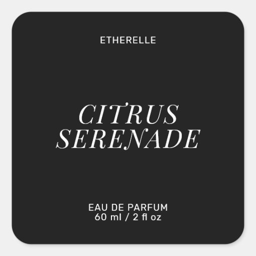 Modern perfume label elegant product sticker | Zazzle