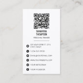 Modern Personal Trainer Fitness Photo QR Code Business Card | Zazzle