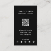 Modern Personal Trainer Fitness Photo QR Code Business Card | Zazzle