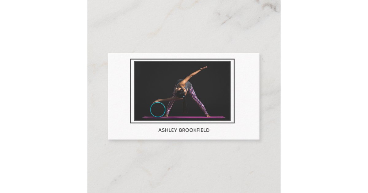 Modern Personal Trainer Photo Business Card | Zazzle
