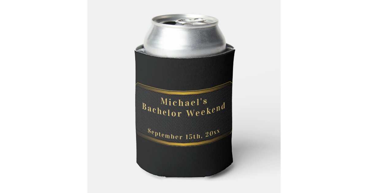Modern Personalized Bachelor Weekend Can Cooler | Zazzle