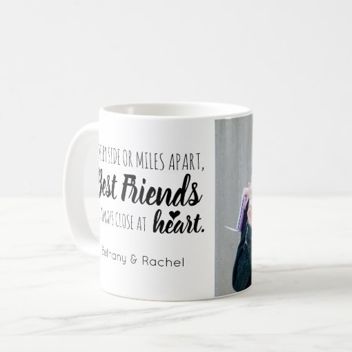 Modern Personalized BFF Best Friend Script Photo Coffee Mug | Zazzle