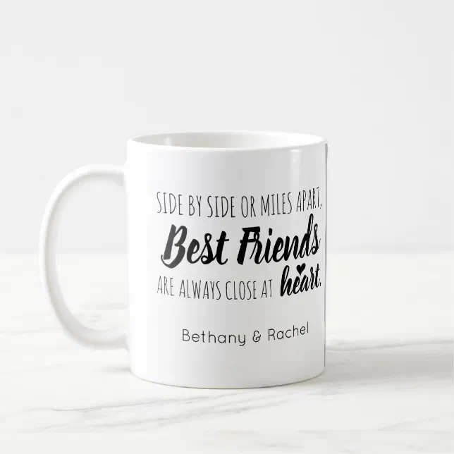 Modern Personalized BFF Best Friend Script Photo Coffee Mug | Zazzle