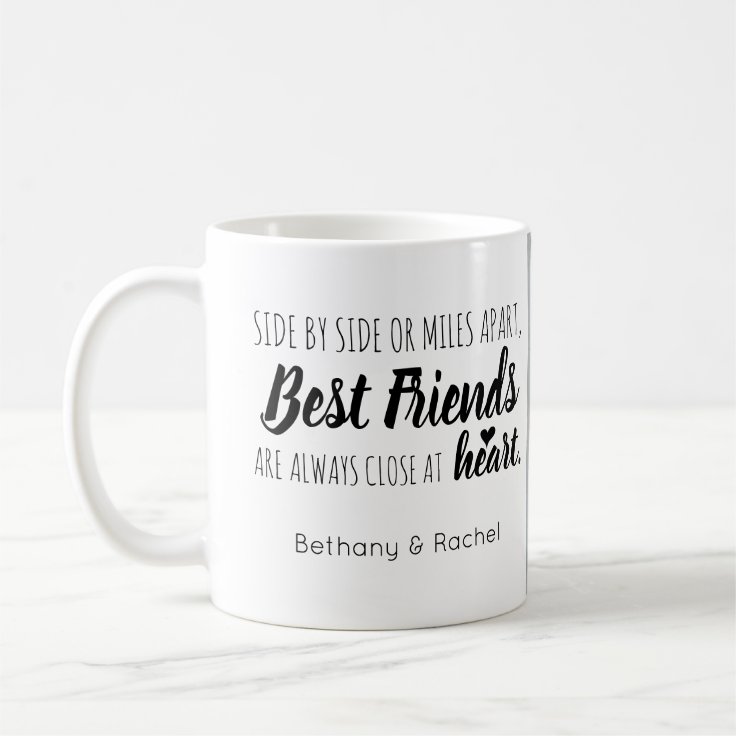 Modern Personalized BFF Best Friend Script Photo Coffee Mug | Zazzle