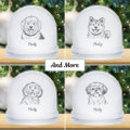 Modern Personalized Blue Heeler Dog Christmas Snow Globe | Zazzle