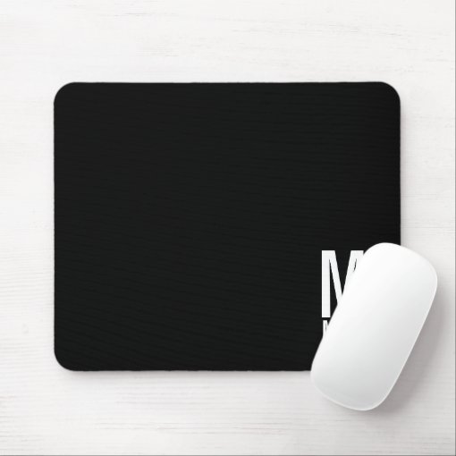 Modern Personalized Bold Monogram and Name Mouse Pad | Zazzle