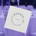 Modern Personalized Business Logo Cocktail Napkins | Zazzle