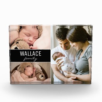 Modern Personalized custom family name photo | Zazzle