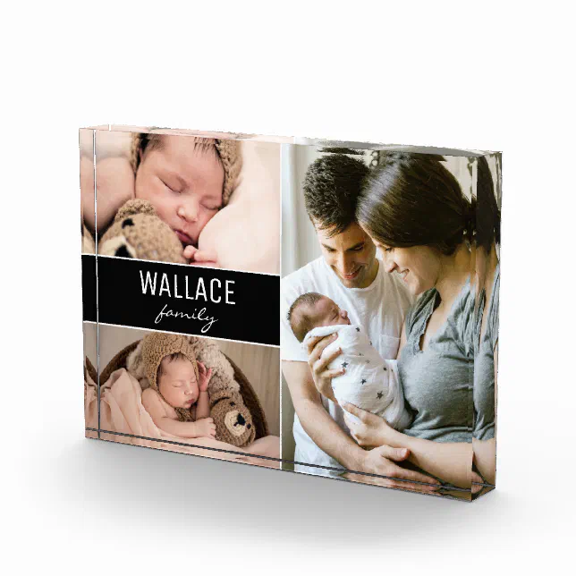 Modern Personalized custom family name photo | Zazzle