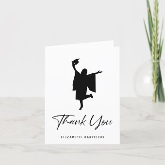 Modern Personalized Graduation Thank You Card | Zazzle