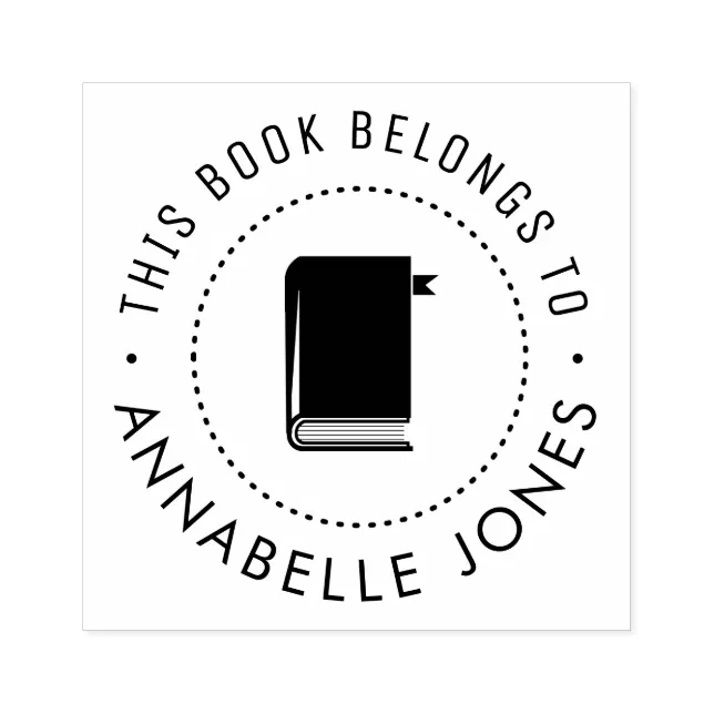 modern personalized library book stamp | Zazzle