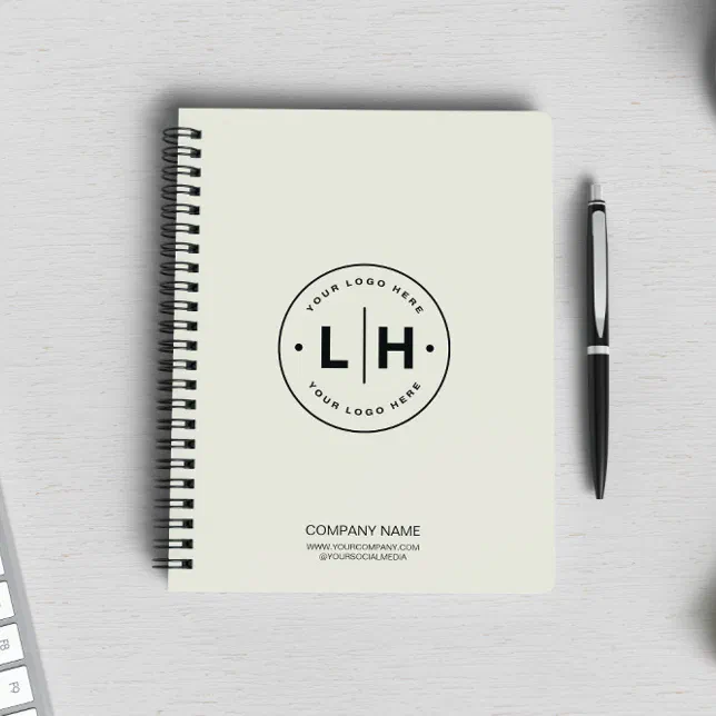 Modern Personalized Logo Business Notebook | Zazzle